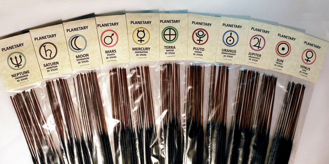 Planetary Incense Stick Set, 11 X 20 Stick Packs - Etsy