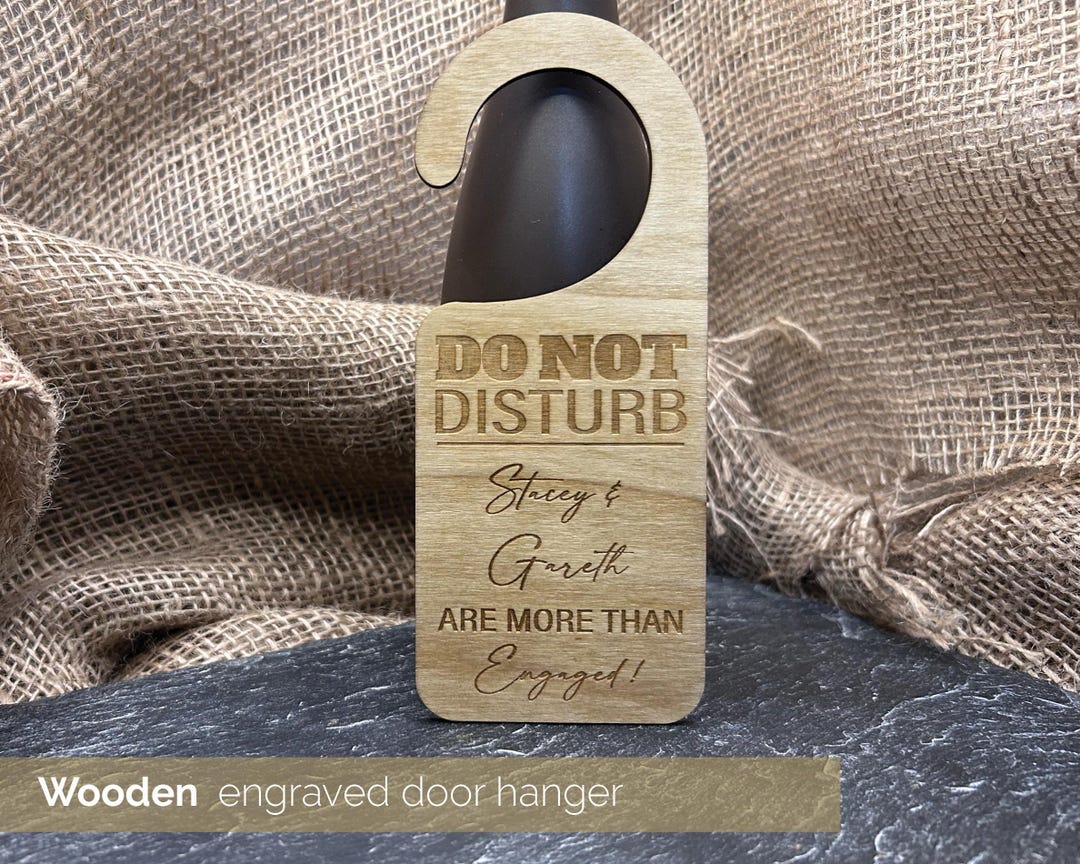 Personalised Engraved Wooden Door Knob Sign: Custom Made for Wedding ...