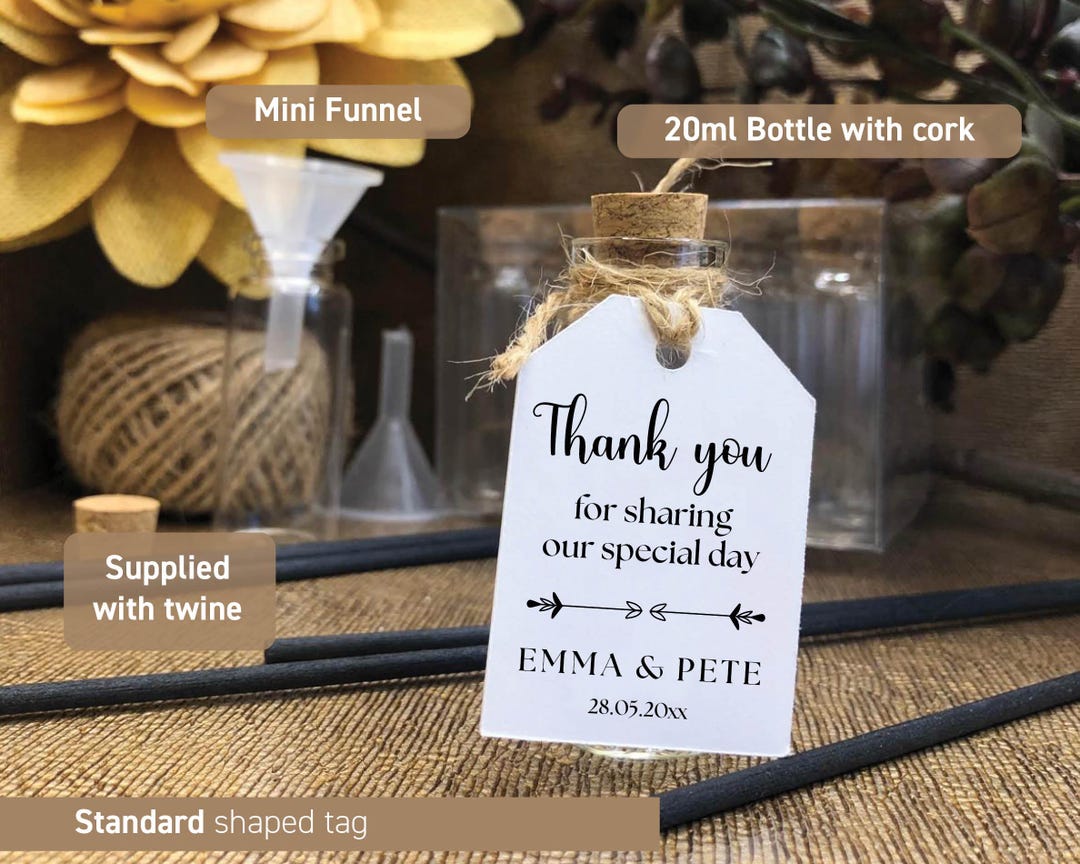 Thank You for Sharing Our Special Day Wedding Favours. Personalised ...