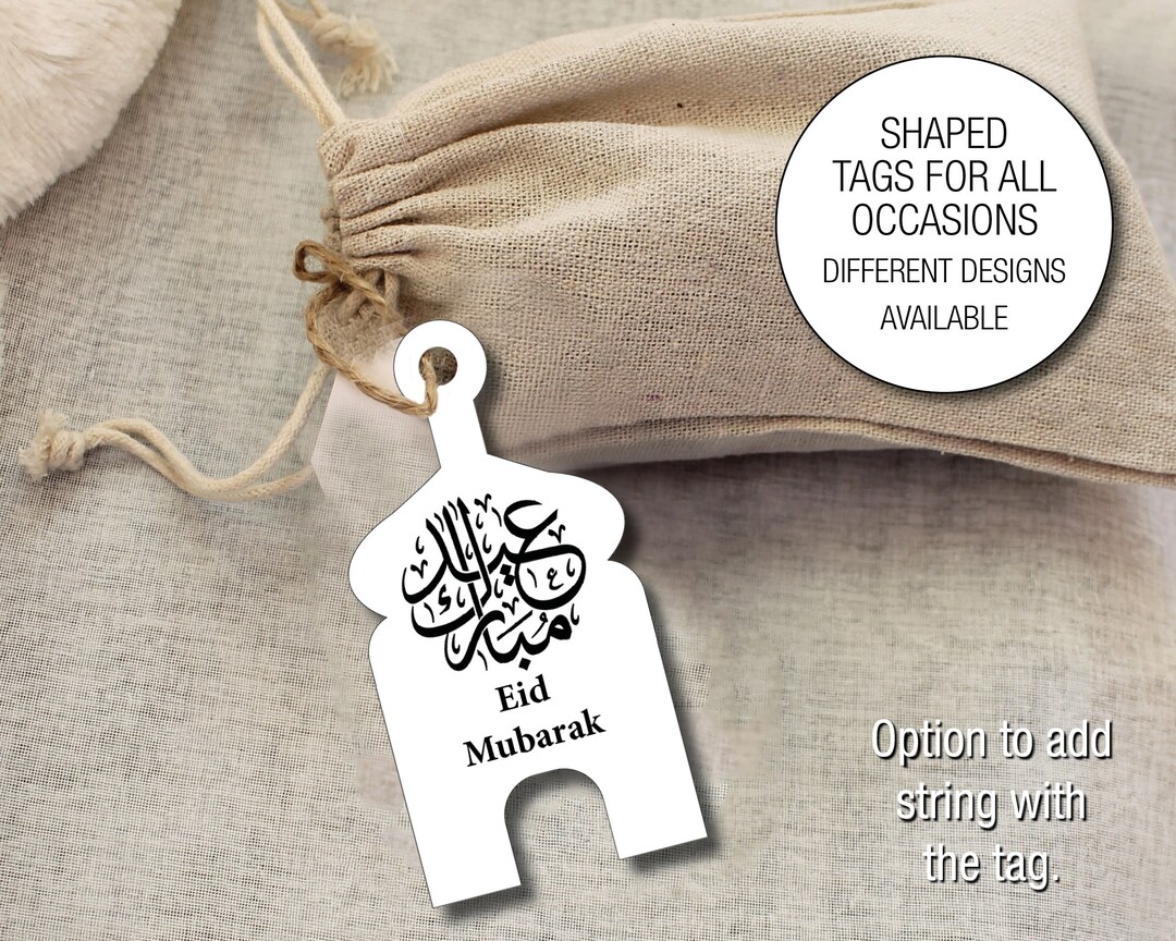 Mosque Shaped Eid Mubarak Eid Al-adha Gift Tags Favour Tag - Etsy