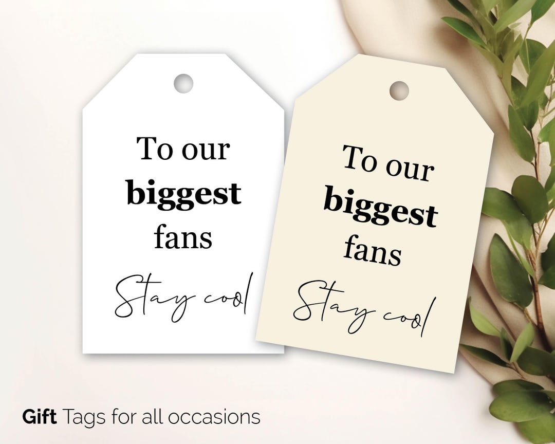 Stay Cool Custom Personalised Gift Tags, Swing Tag Hang Tags Any ...