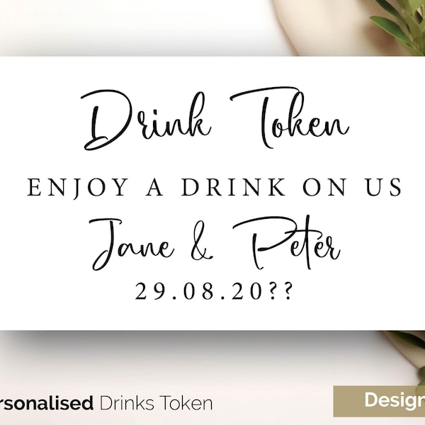 Printable Drink Token - Etsy UK