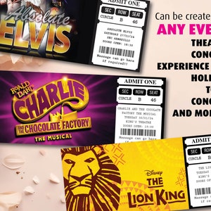 Christmas Personalised Printable Download Theatre Ticket Event Ticket ...