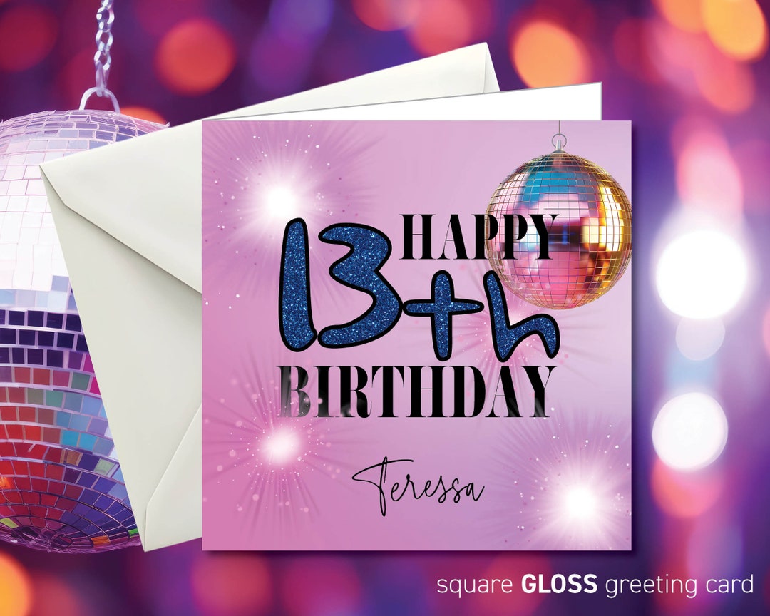 Personalised 13th Birthday Card for Swifty, Daughter, Granddaughter ...