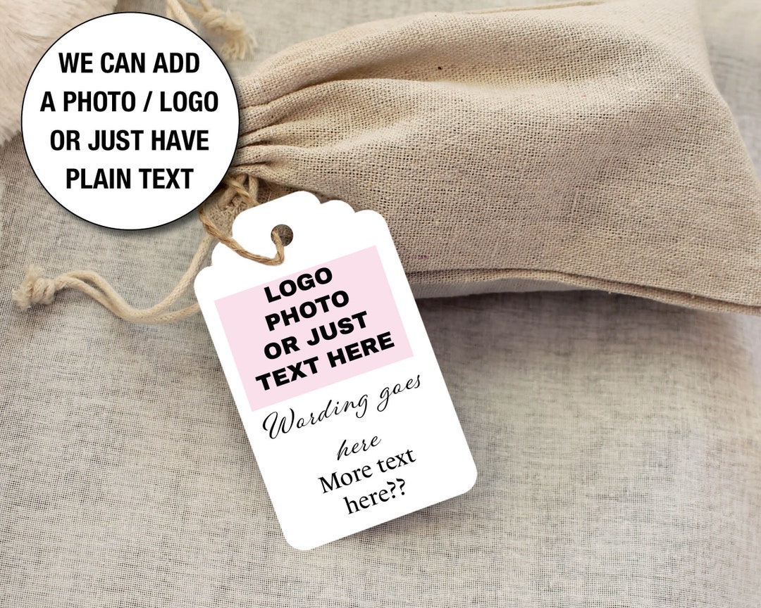 Custom Personalised Swing Hang Tags, Add Your Own Logo Photo or Text ...