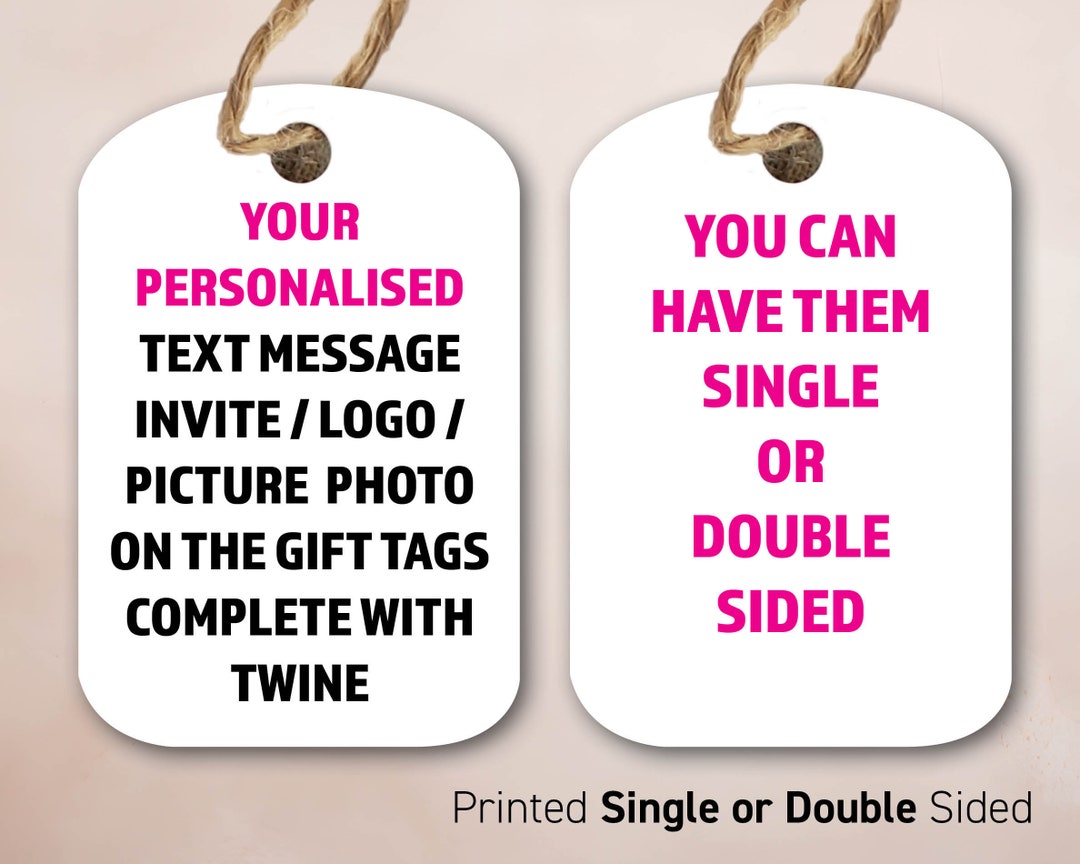 Personalised Custom Logo / Photo Gift Tags, Corporate Packing and Gifts ...