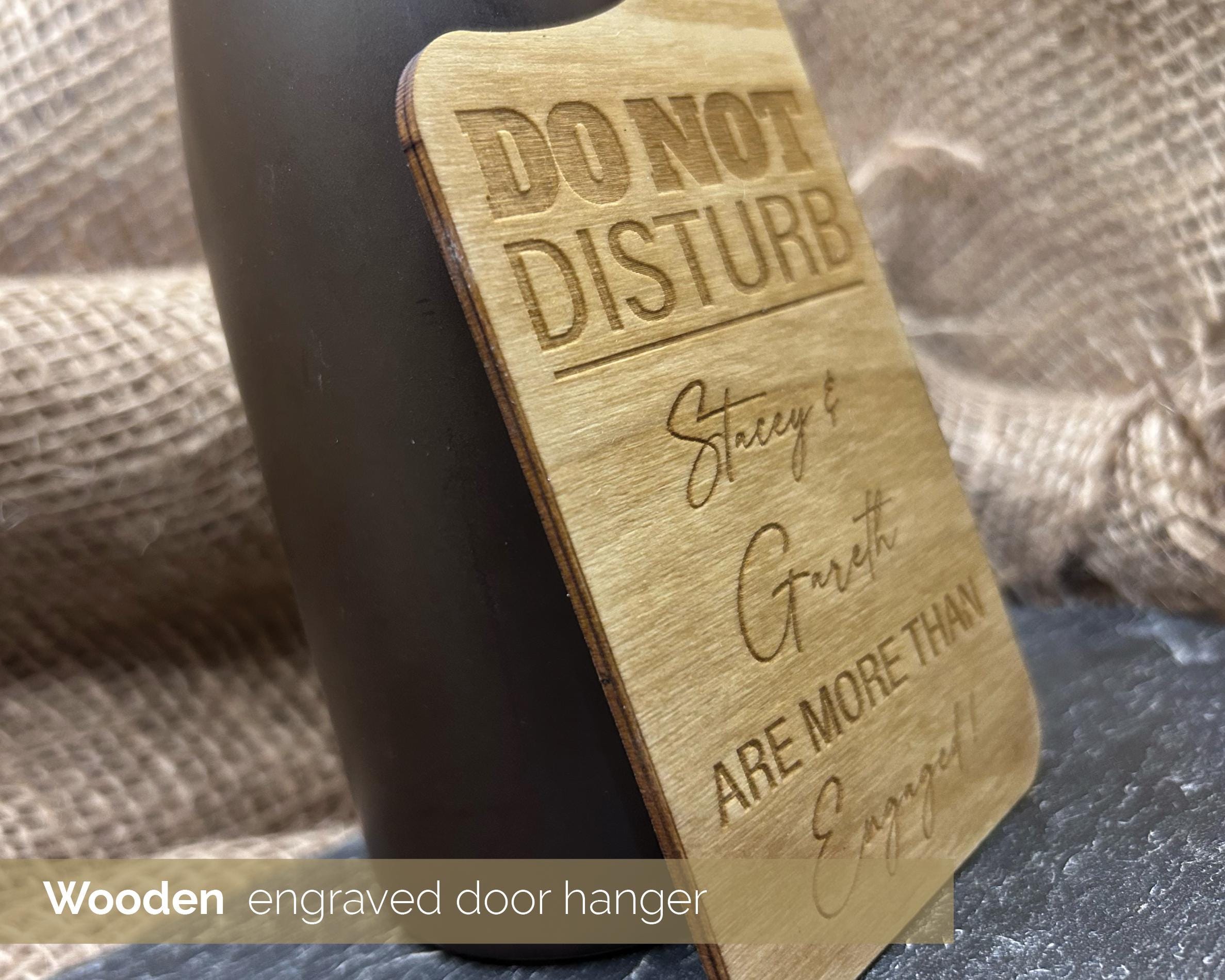 Personalised Engraved Wooden Door Knob Sign: Custom Made for Wedding ...