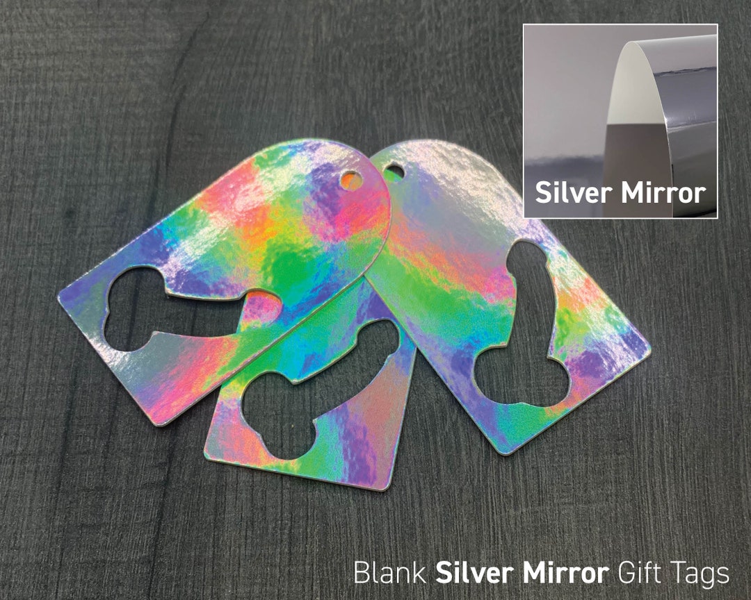 Blank Silver Mirror Gift Tags Willy Cutout Hen Night Favours Bride ...