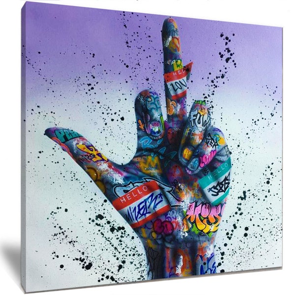 Graffiti Wall Art - Etsy UK