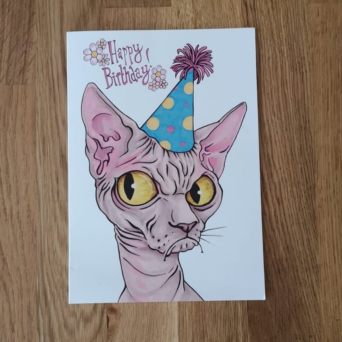 Happy Birthday Grumpy Sphynx Cat Hairless Party Hat Funny - Etsy