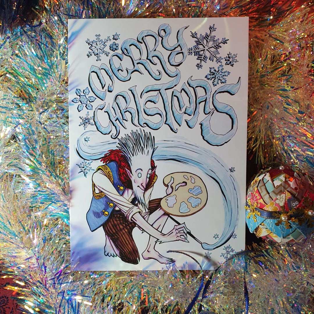 Jack Frost Merry Christmas Card A5 - Etsy
