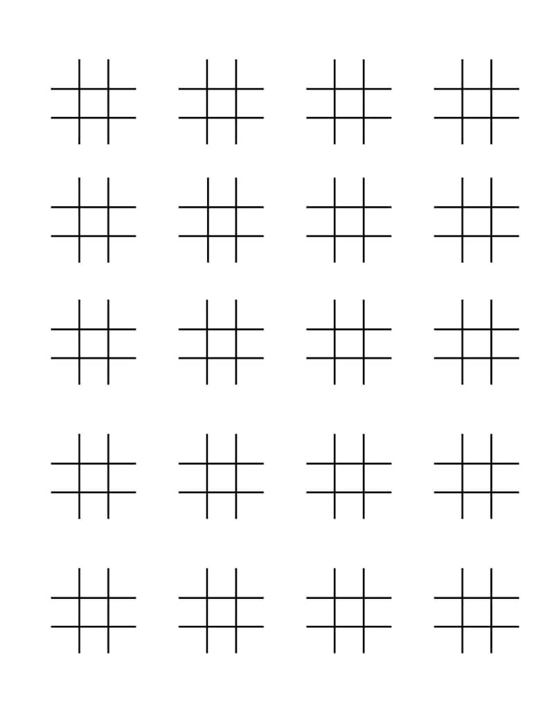 Printable Tic-tac Toe Digital Download PDF - Etsy