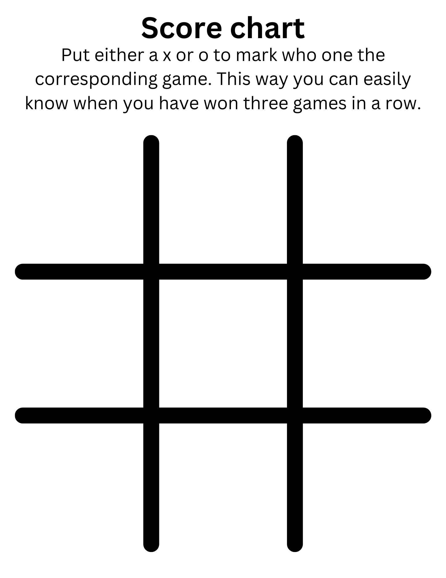 Blank Tic Tac Toe