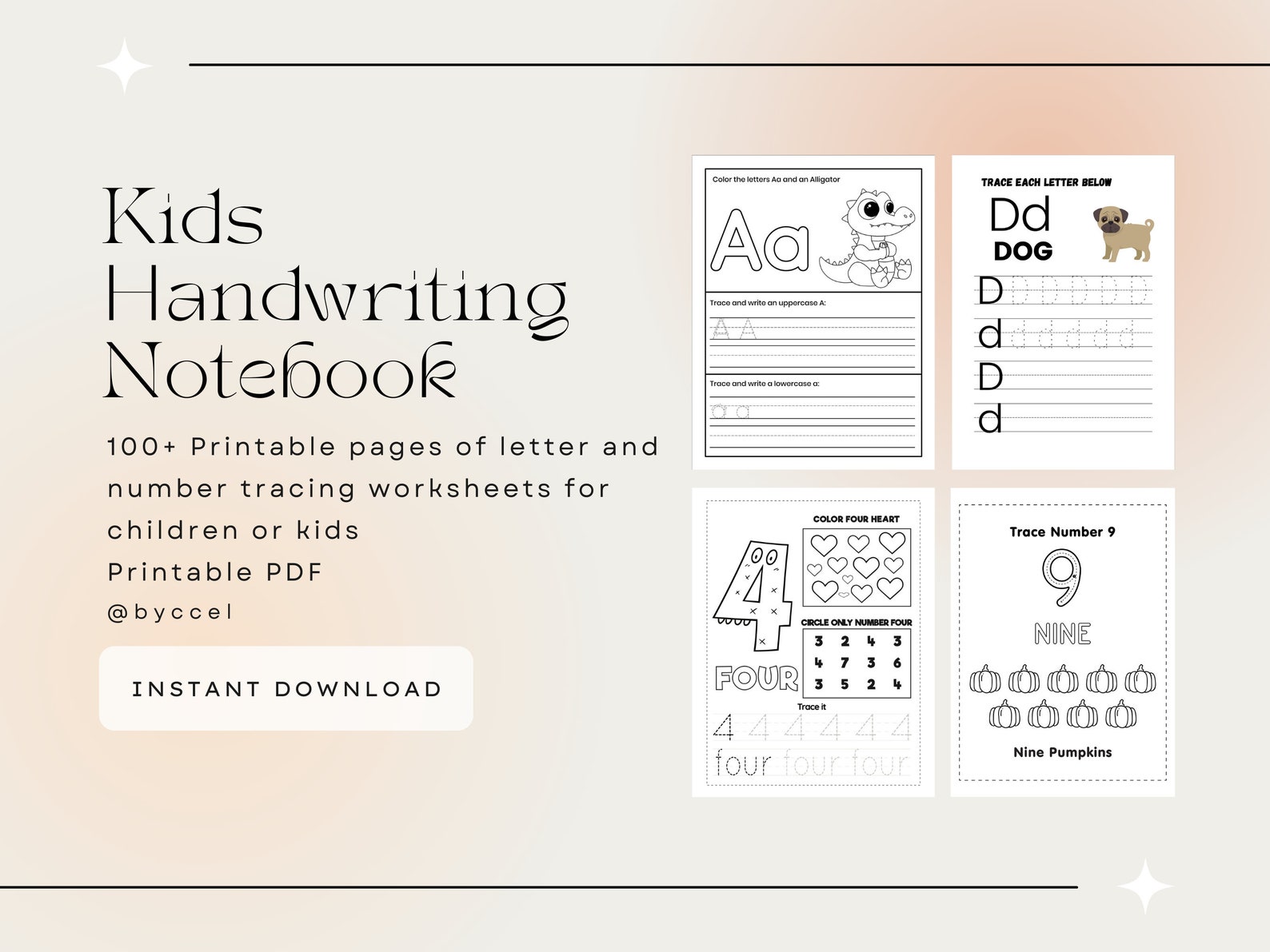 100+ Page Alphabet & Number Tracing Worksheets for Kids | Printable ...