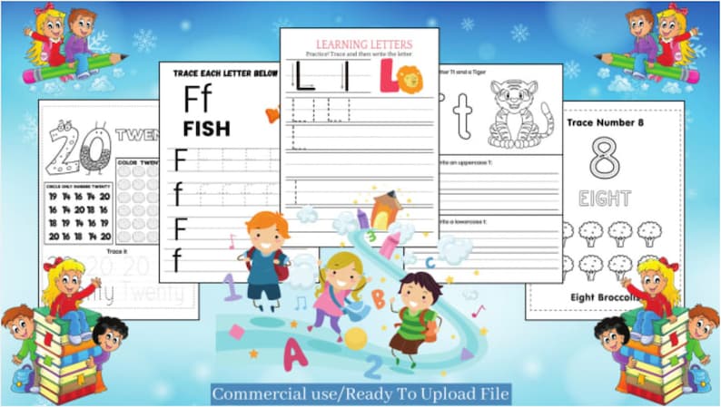 100+ Page Alphabet & Number Tracing Worksheets for Kids | Printable ...
