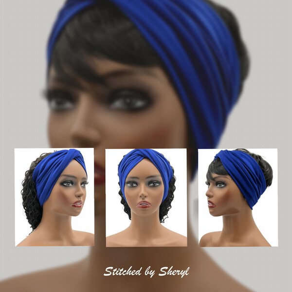 Royal Blue Head Wrap - Etsy