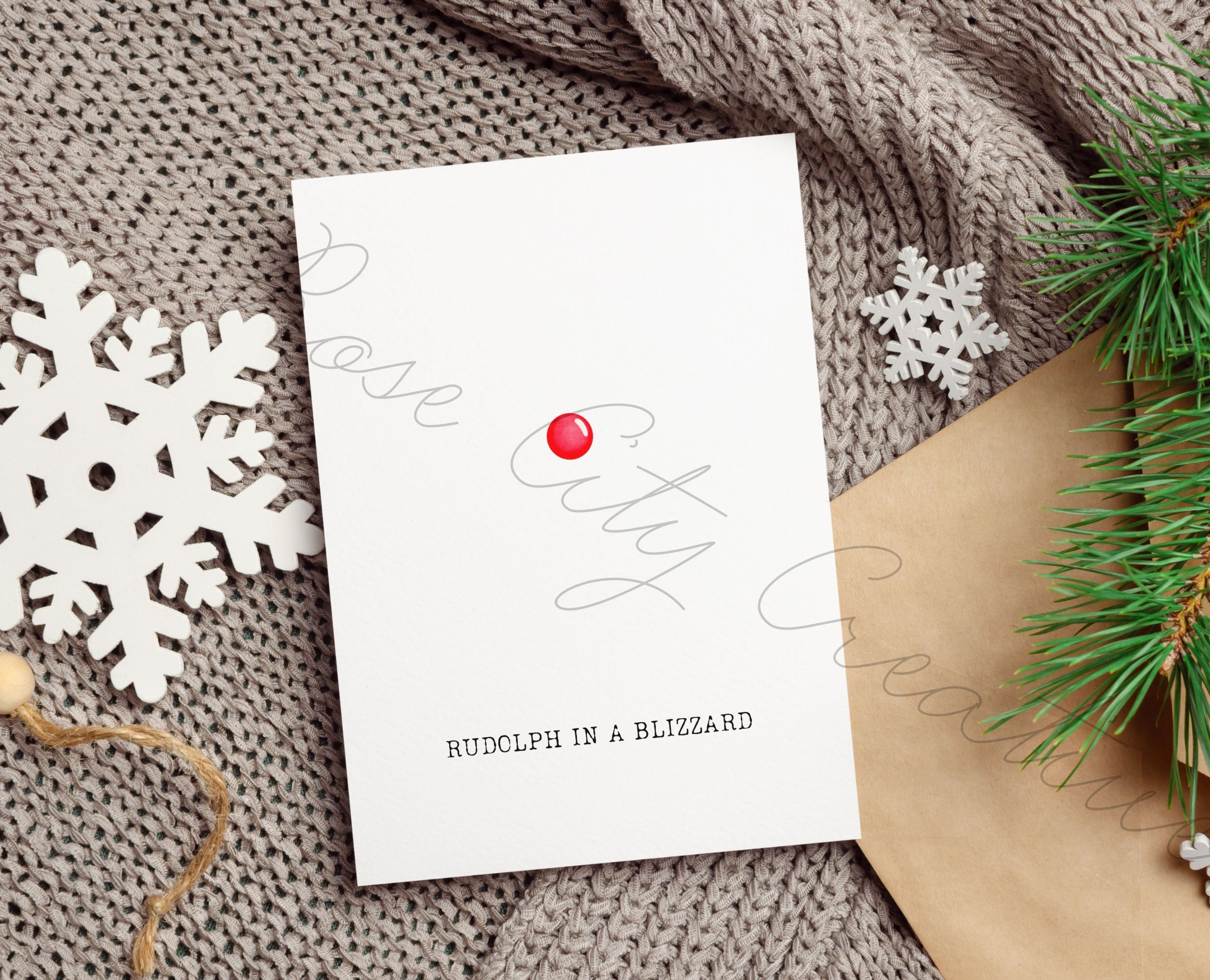 Printable Christmas Card, Funny Christmas Card, Rudolph Card, Card for ...