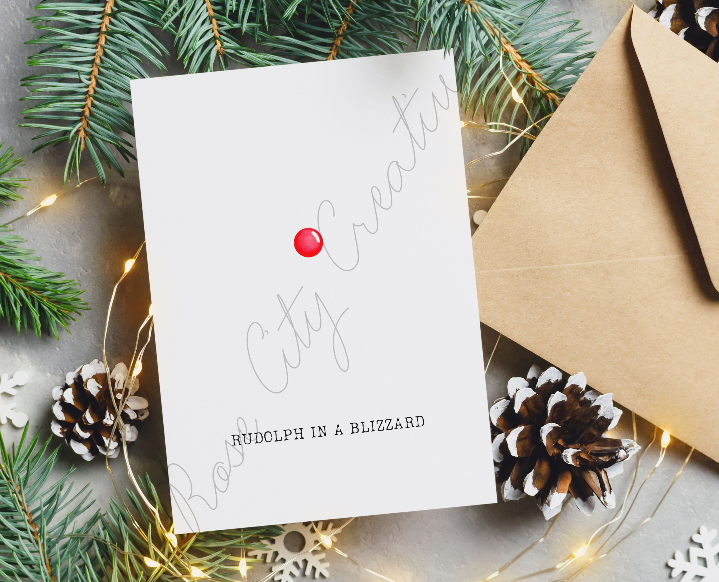 Printable Christmas Card, Funny Christmas Card, Rudolph Card, Card for ...