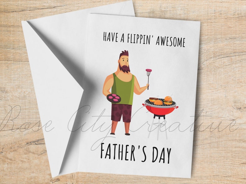 Funny Father's Day Card, Printable, Have a Flippin' Awesome Father's ...