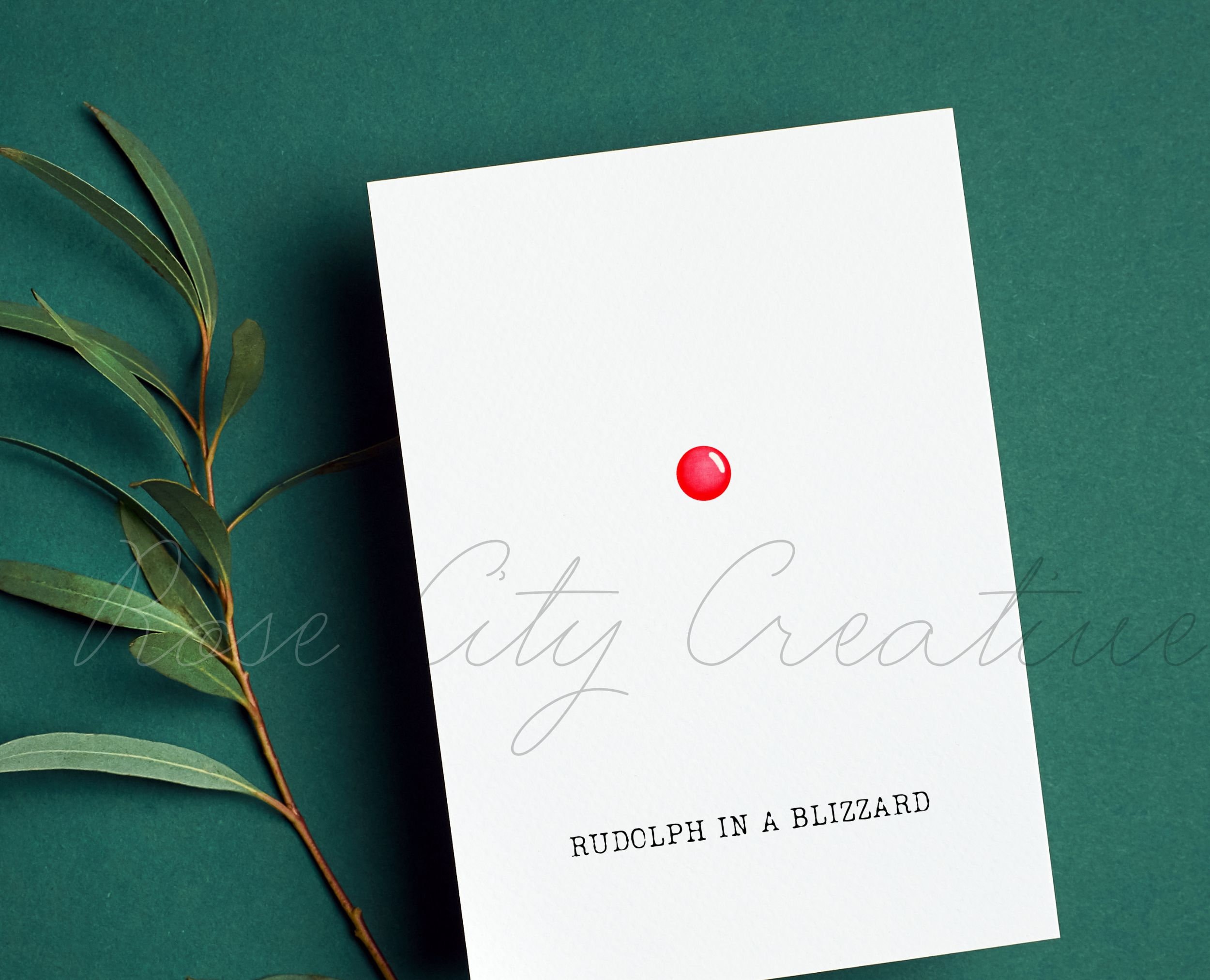 Printable Christmas Card, Funny Christmas Card, Rudolph Card, Card for ...