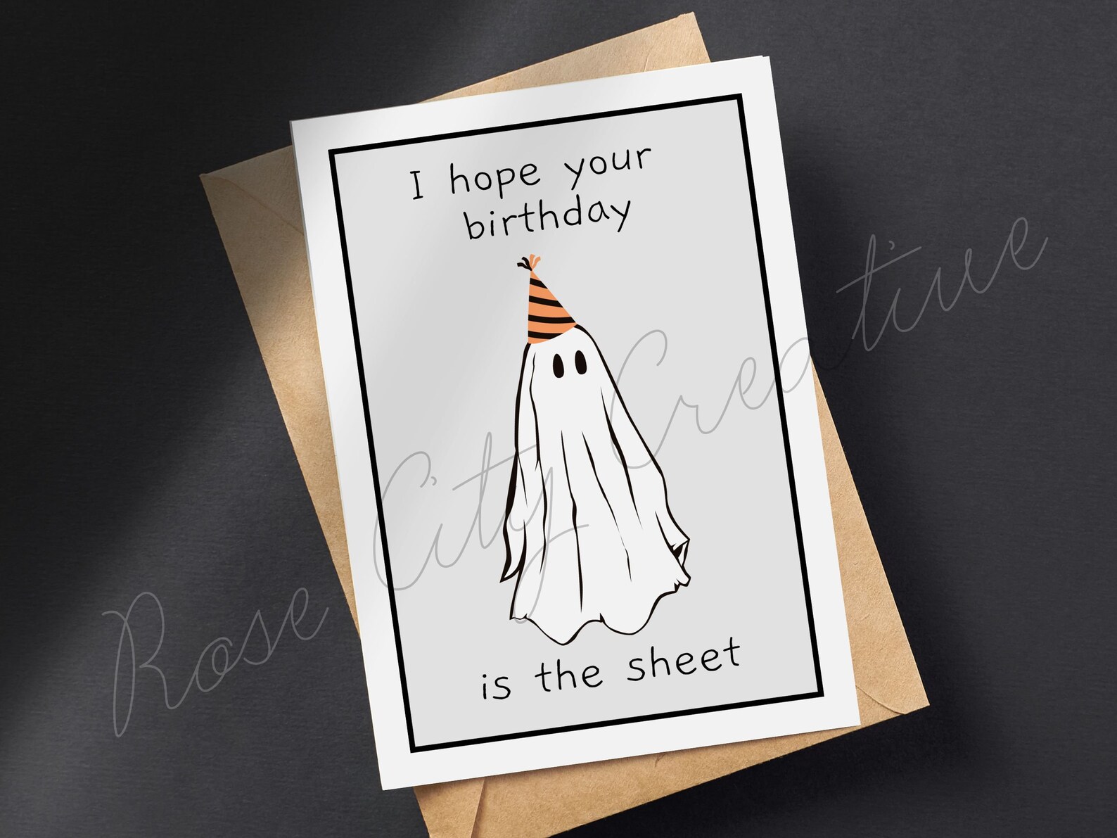 Halloween Funny Birthday Card, Printable, Funny Ghost Birthday Card ...