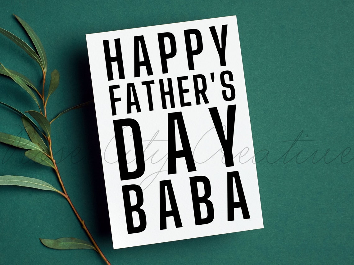 Father's Day Card for Baba Happy Father's Day Baba - Etsy