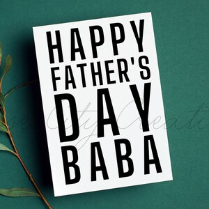 Father's Day Card for Baba, Happy Father's Day Baba, From Kids, From ...