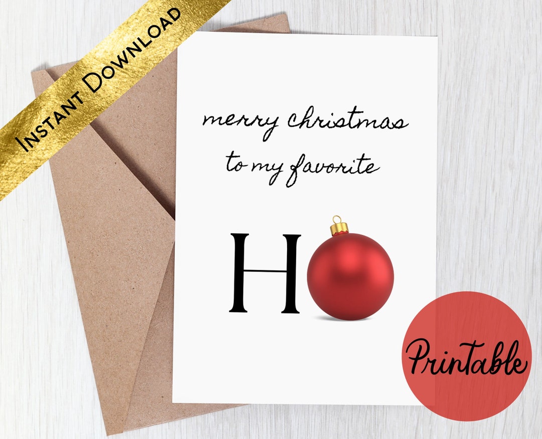 Funny Printable Christmas Card, Adult Holiday Card, for Best Friend ...