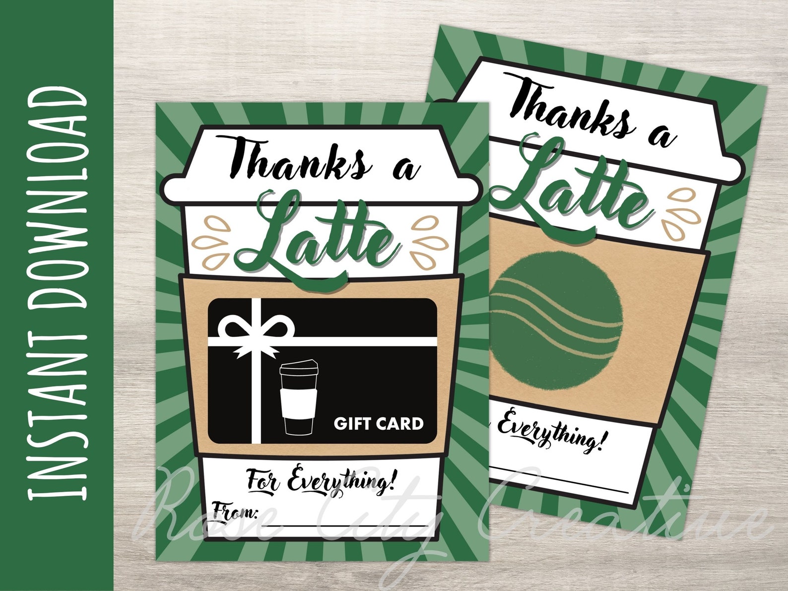 Printable Coffee Gift Card Holder, Staff Appreciation, Employee ...