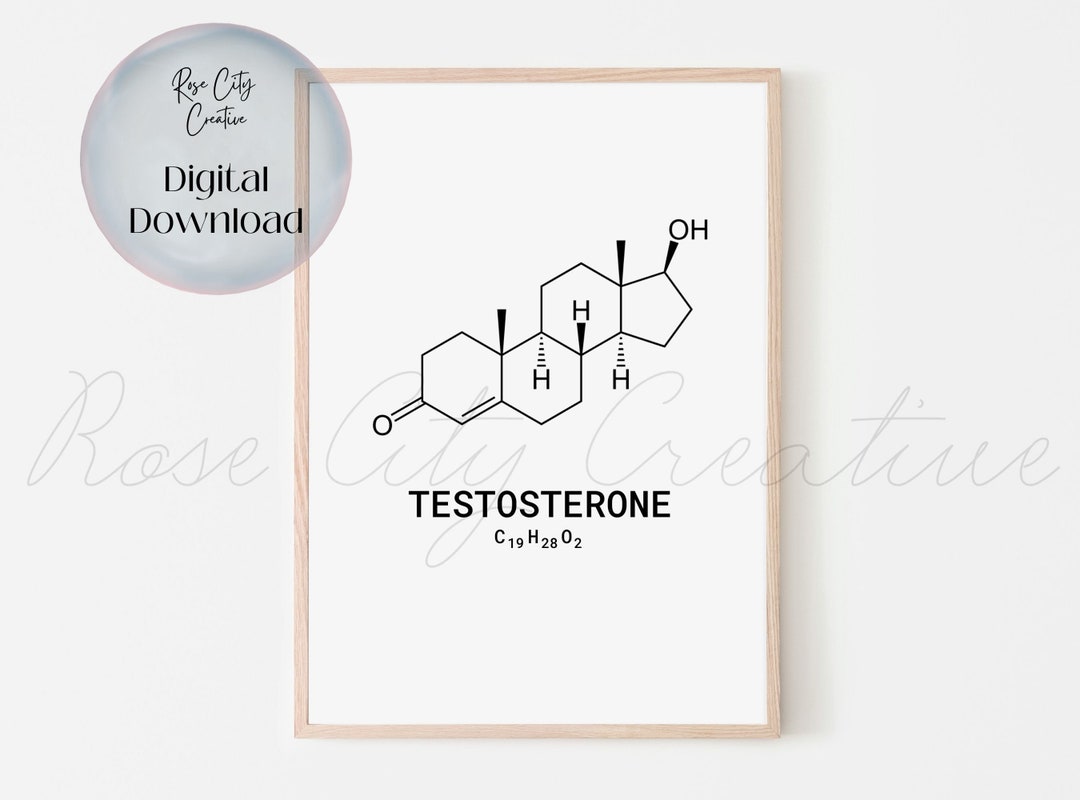 Testosterone Molecule, Printable Science Art, Endocrinology, Biology ...
