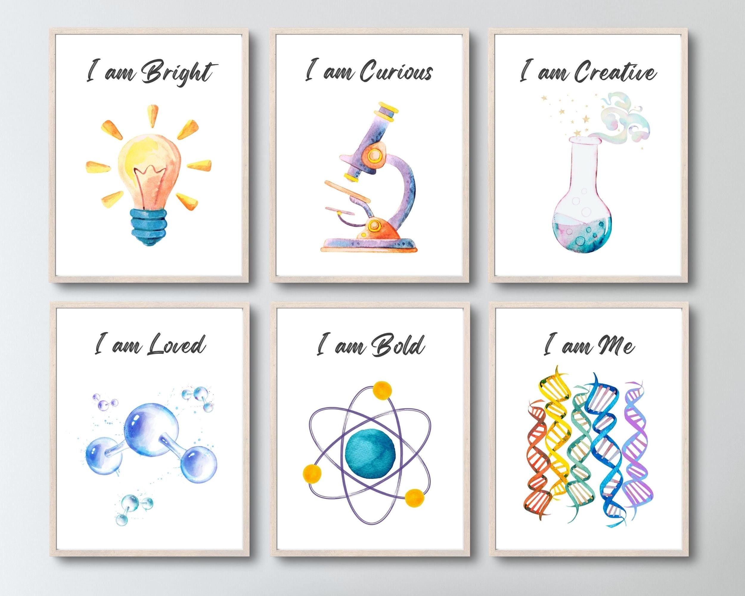 S.T.E.M. Science Wall Art for Women Girls Gender Neutral | Etsy