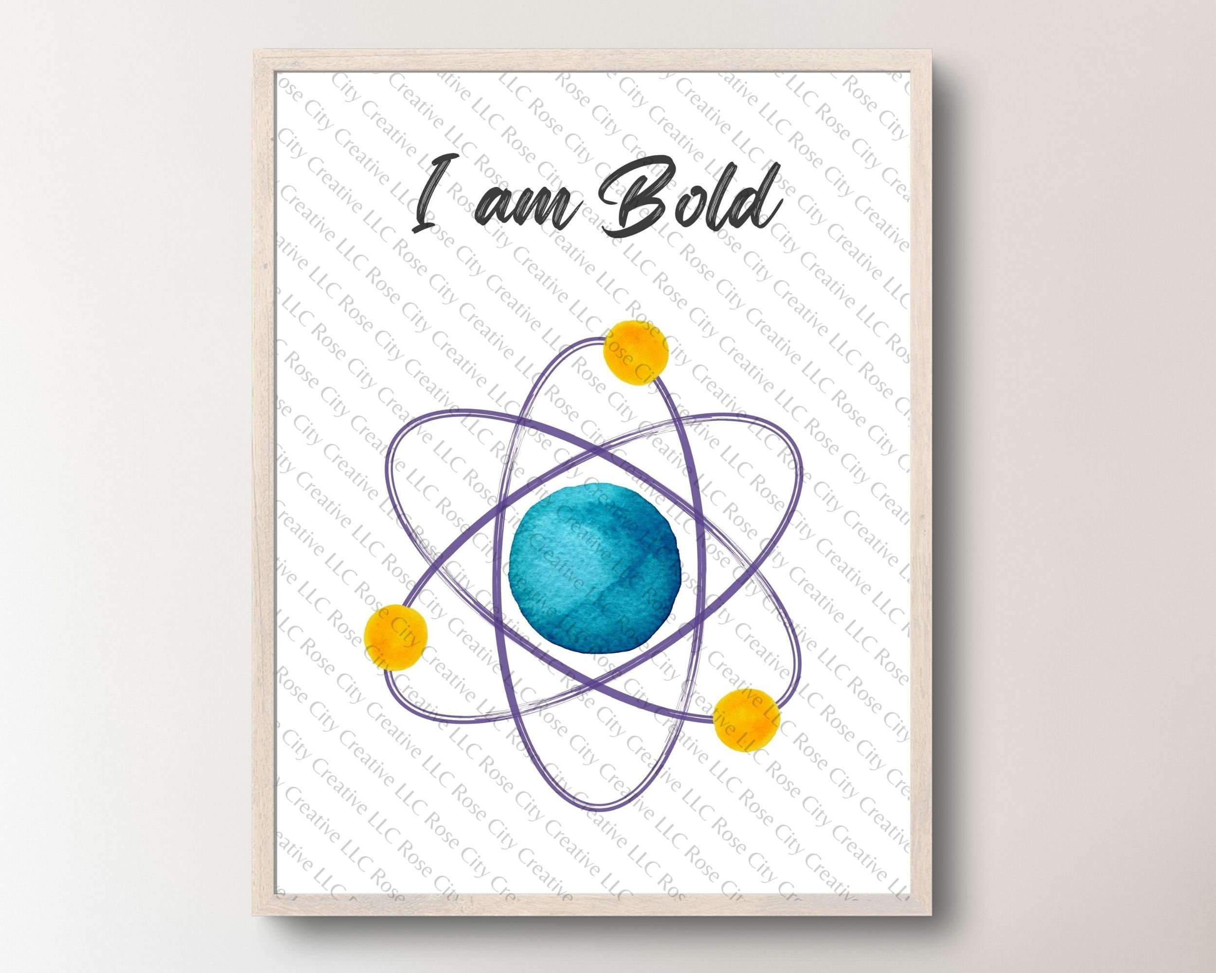 S.T.E.M. Science Wall Art for Women Girls Gender Neutral | Etsy