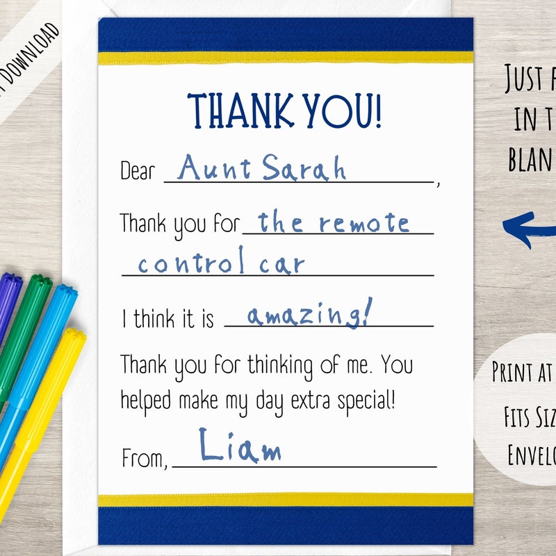 Thank You Card Blank - Etsy
