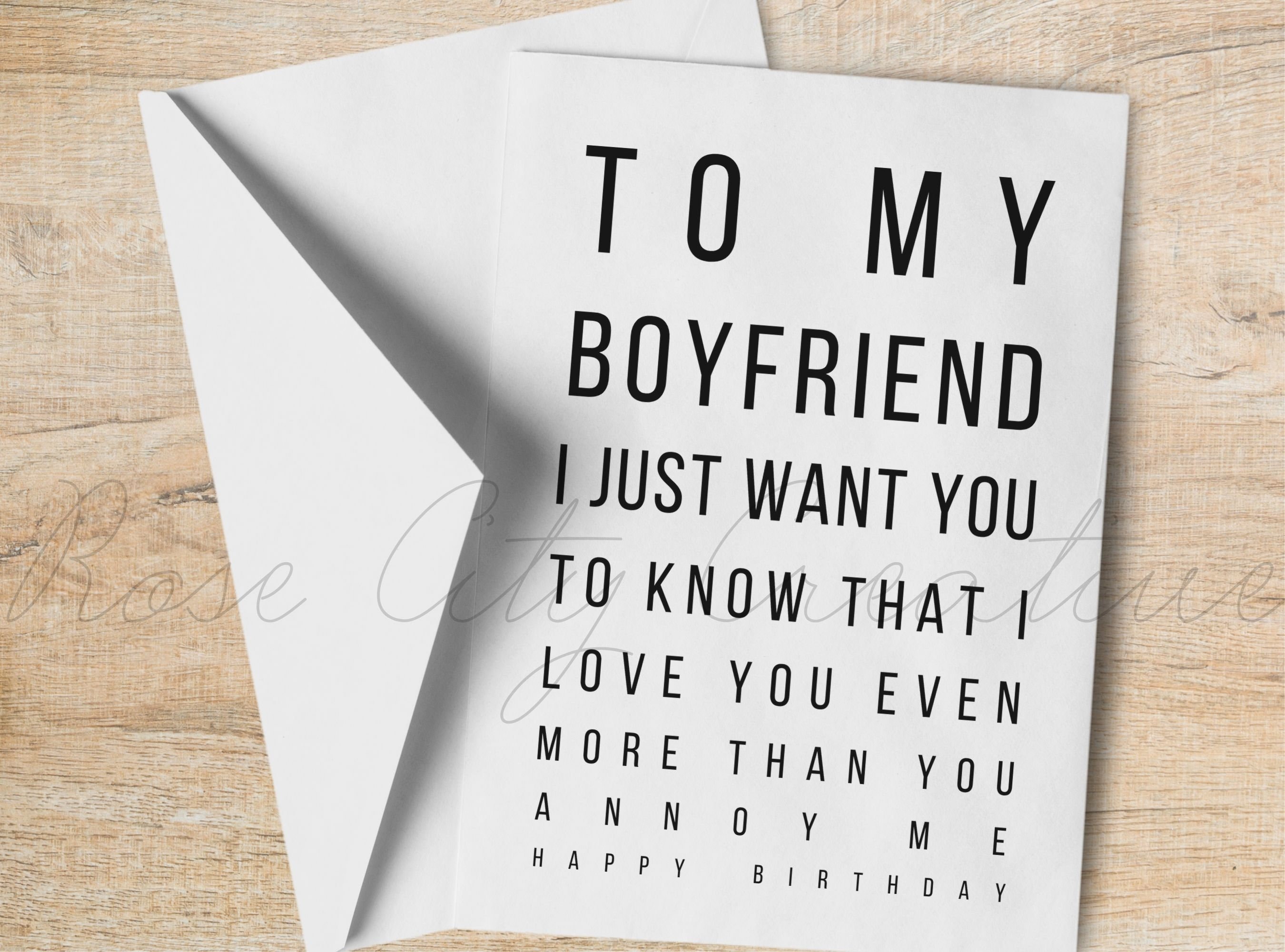 Printable Birthday Card for Boyfriend, Funny Birthday Card, I Love You ...