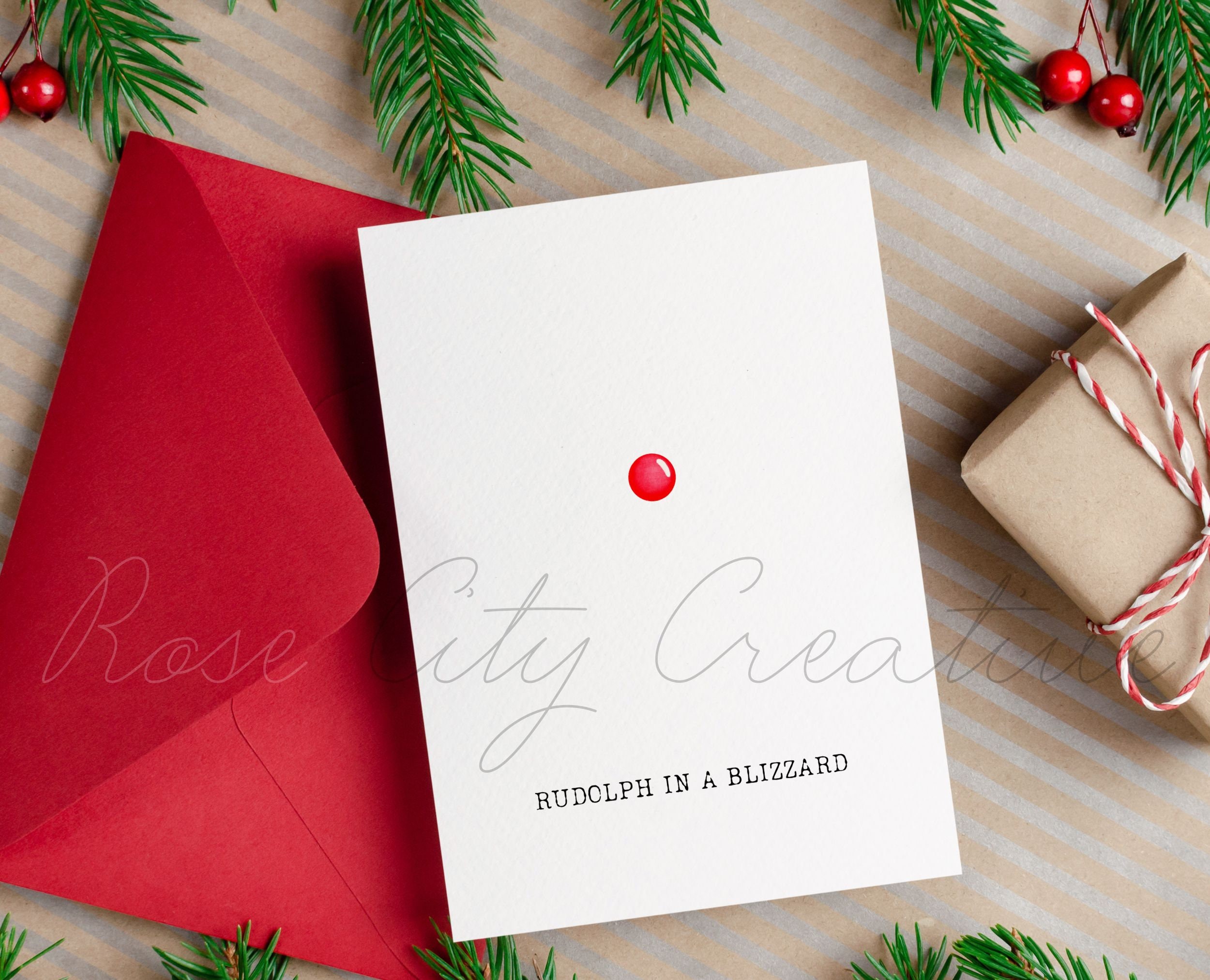 Printable Christmas Card, Funny Christmas Card, Rudolph Card, Card for ...