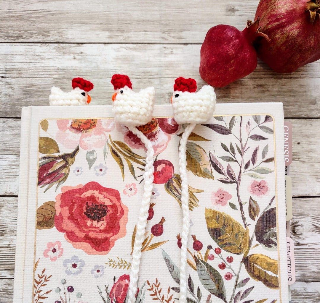 Cottagecore Chicken Bookmarks Crochet Chicken Bookmark for Mother's Day ...