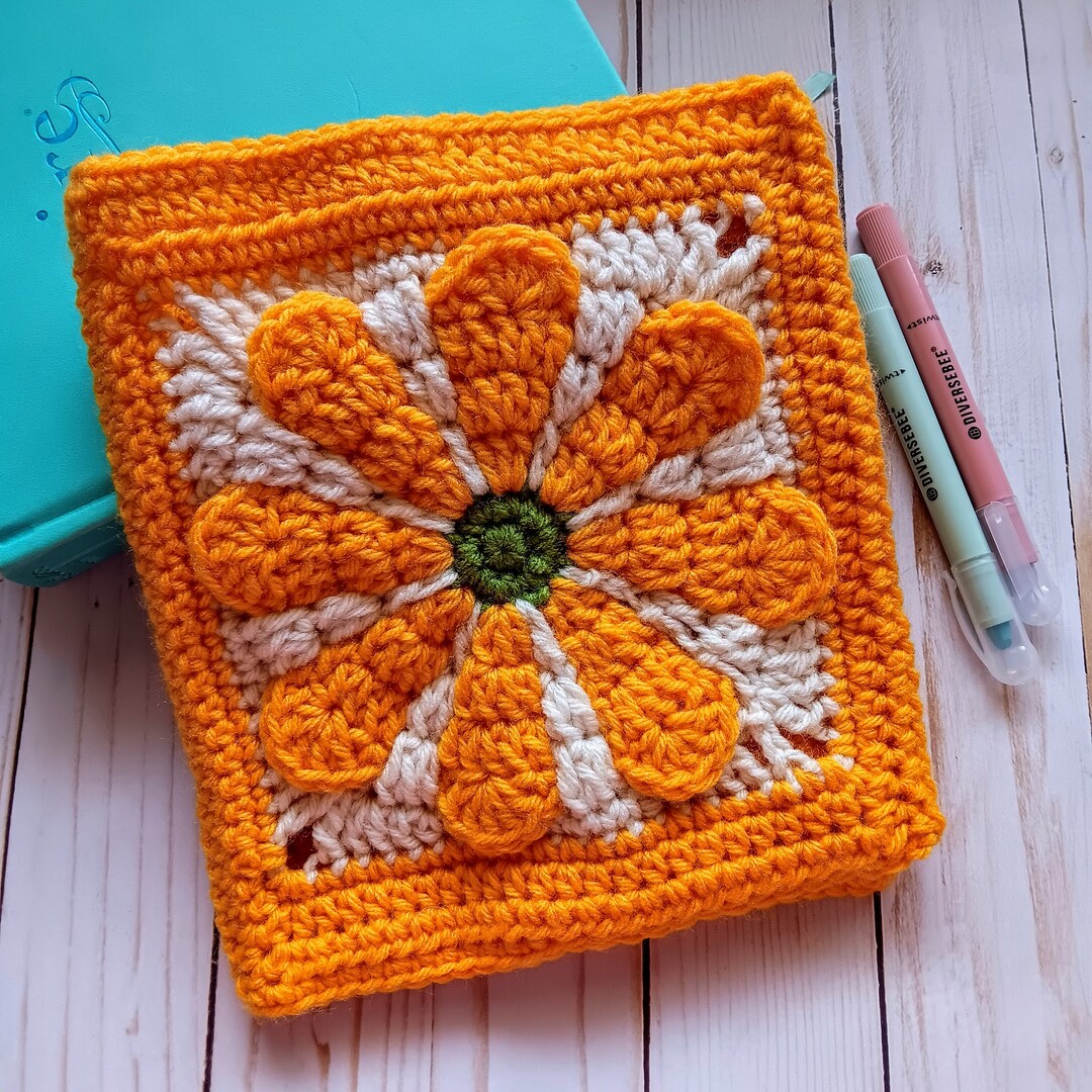 Crochet Bible Cover Gift for Her Flower Power Book Cover for Jesus ...