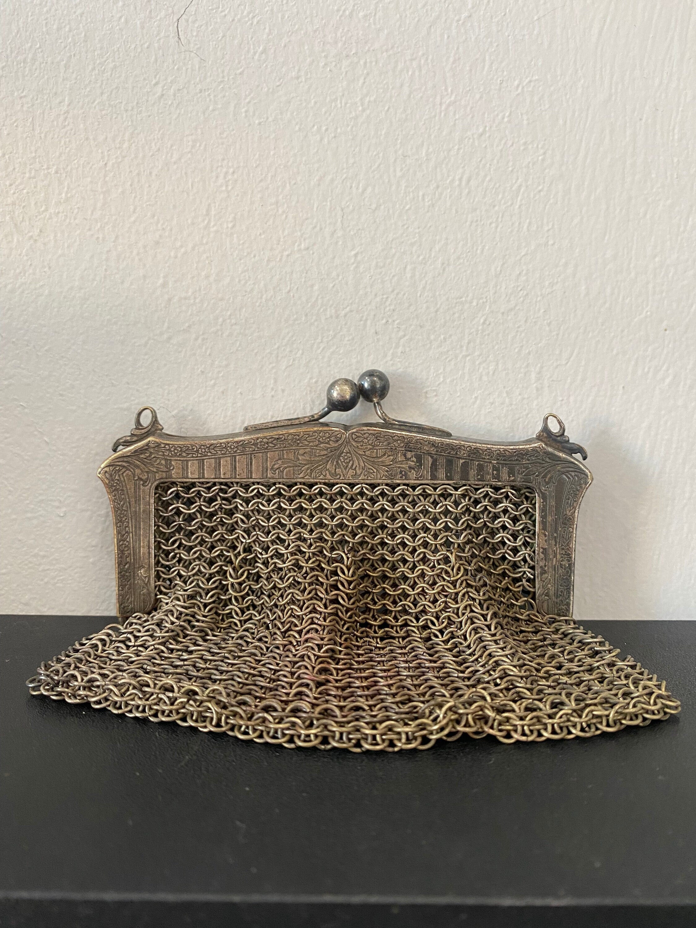 Vintage 1920's Silver Chain Mail Coin Purse - Etsy