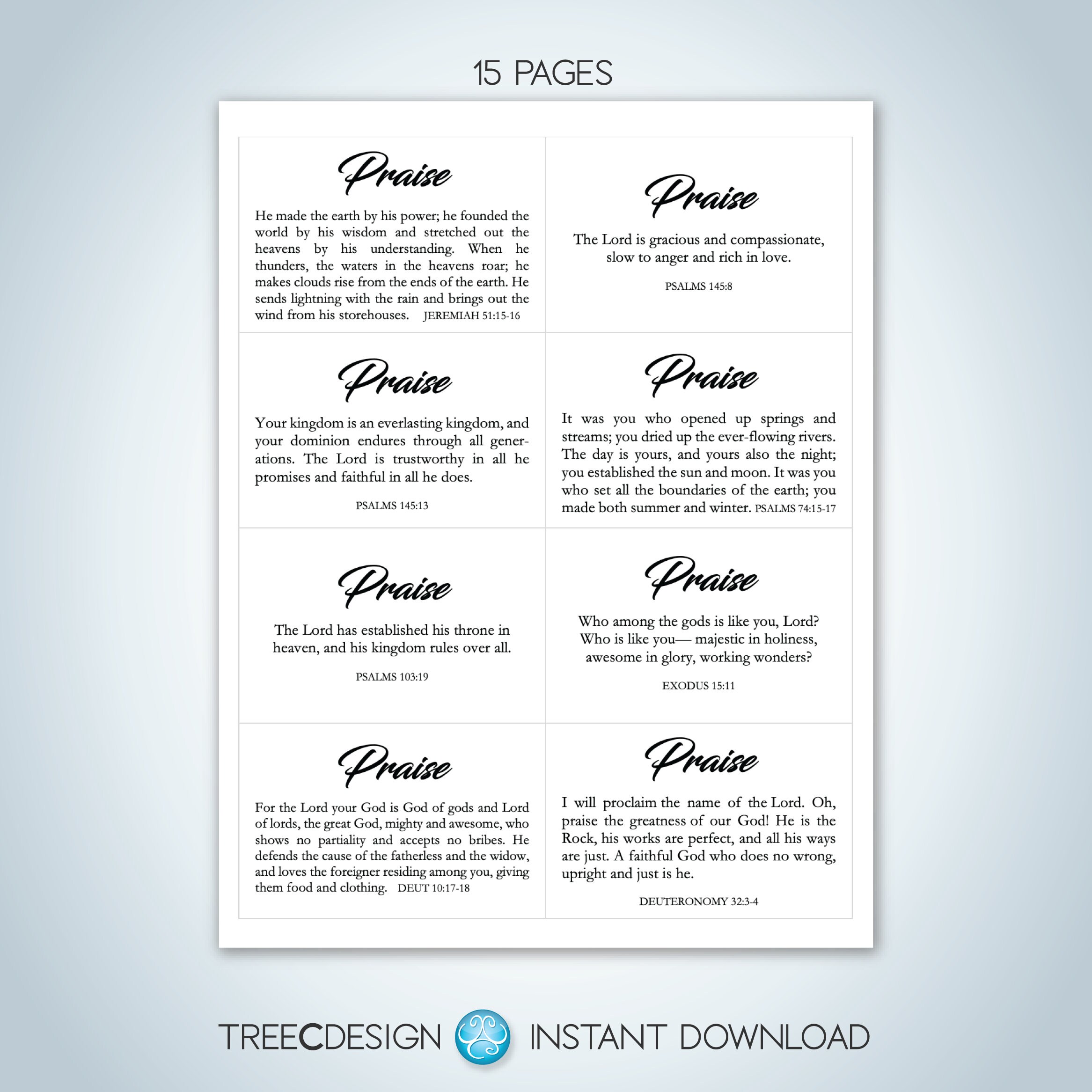 Scripture Prayer Cards Digital Download - Etsy
