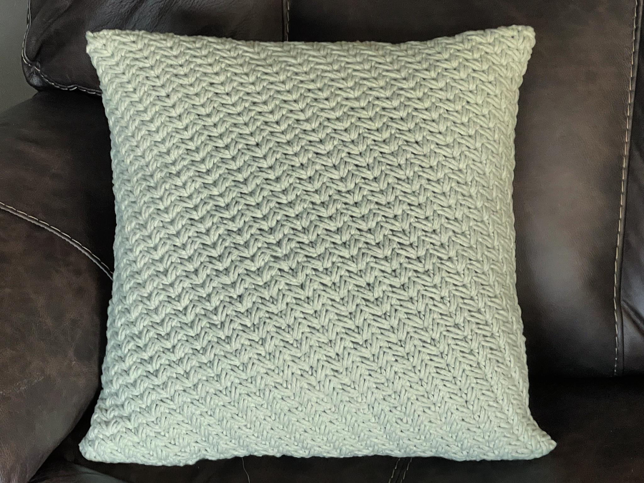 Diagonal Chevron Stitch Crochet Pillow Pattern - Etsy