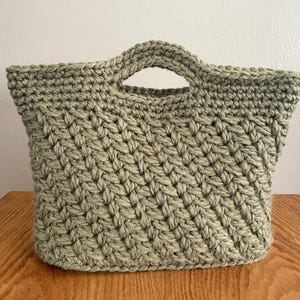 Bulky Diagonal Chevron Stitch Crochet Bag Pattern - Etsy