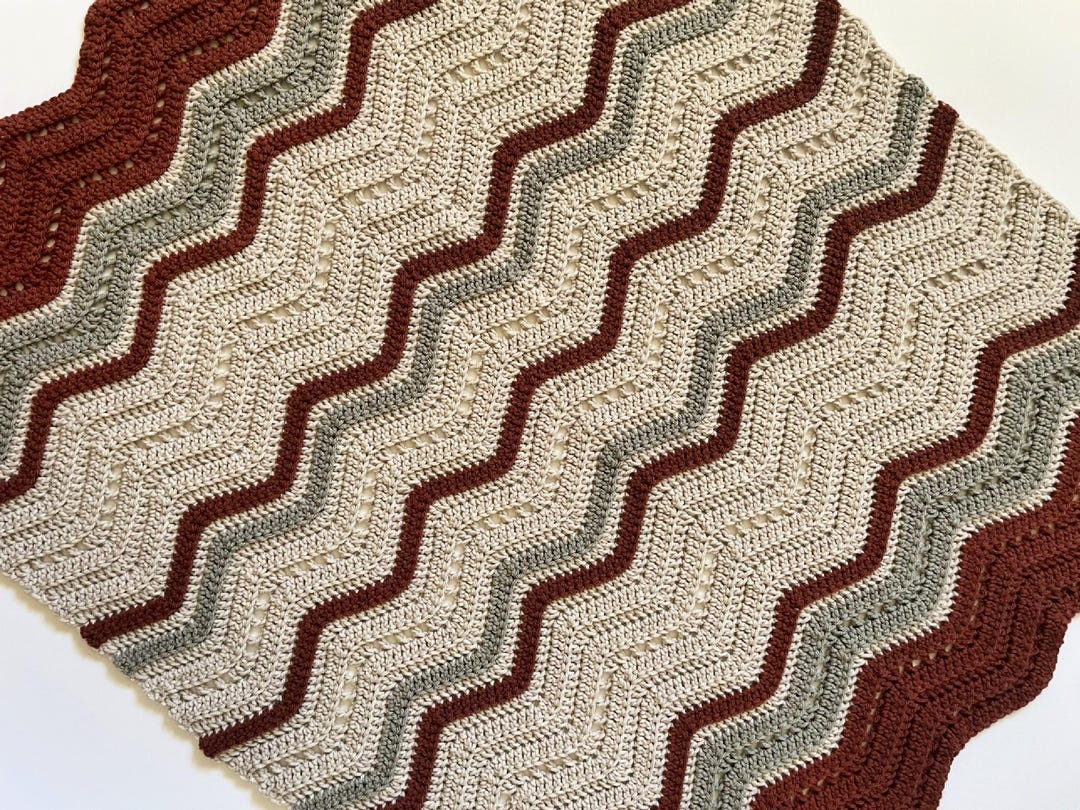 Crochet Pattern for Reversible Ridged Chevron Baby Blanket - Etsy