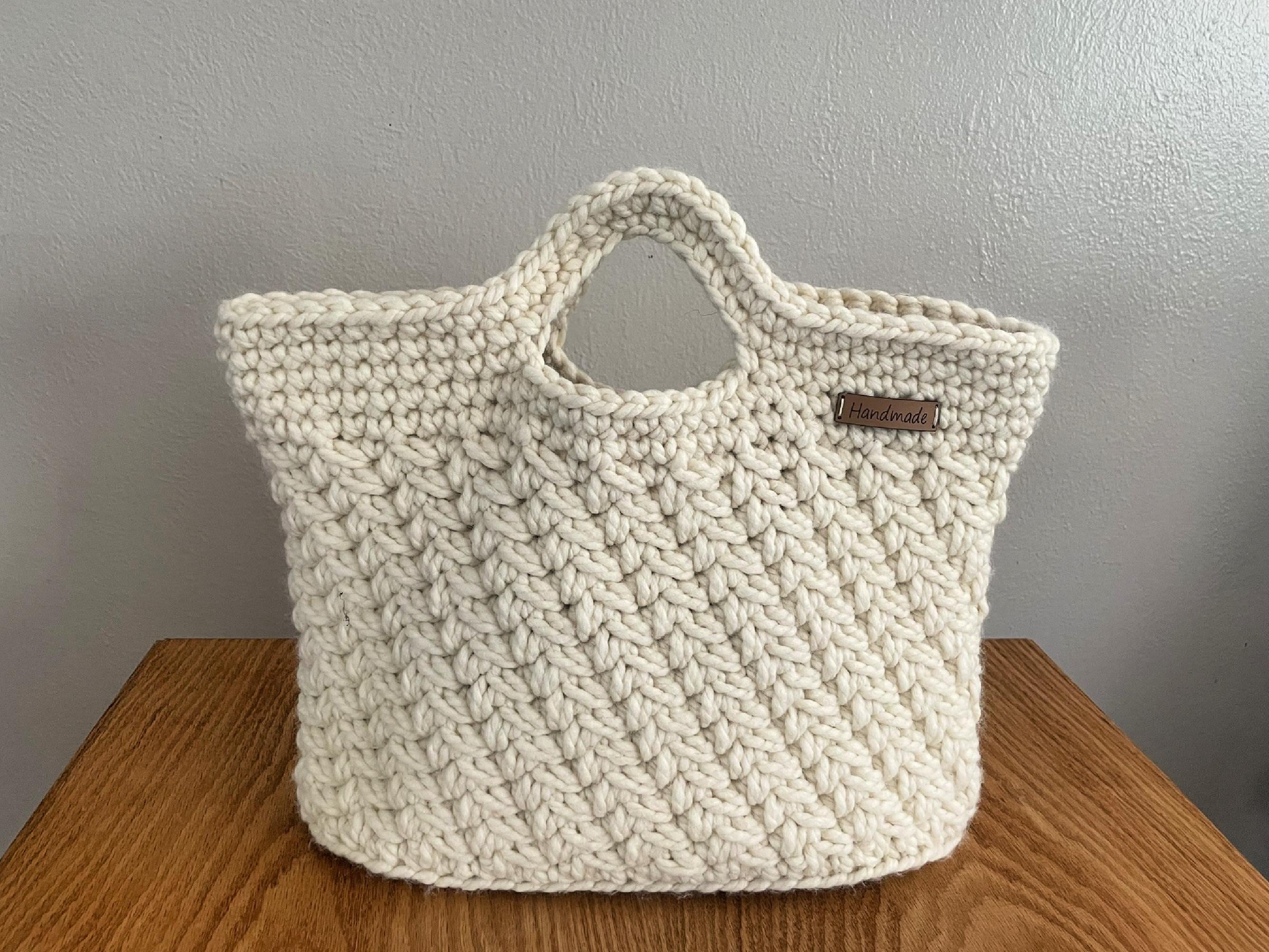 Bulky Diagonal Chevron Stitch Crochet Bag Pattern - Etsy
