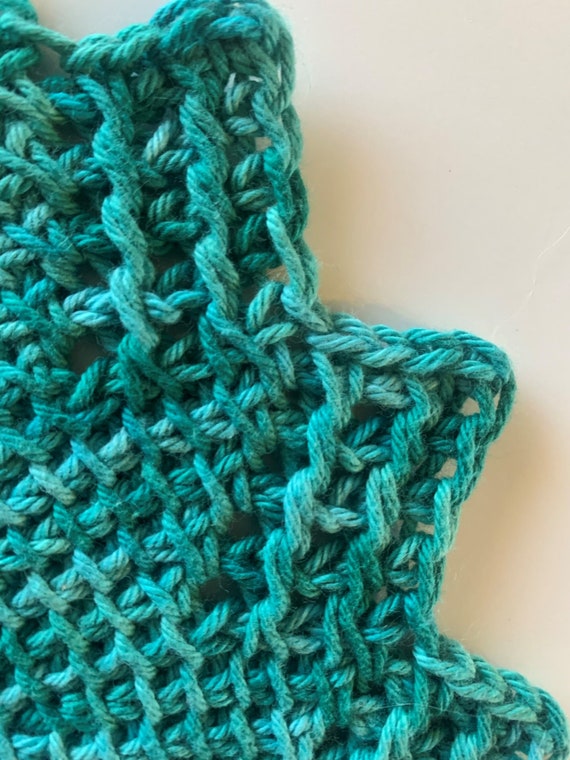 Crochet Kits & How To Eight Wedged Scalloped Dishcloth Pattern ...