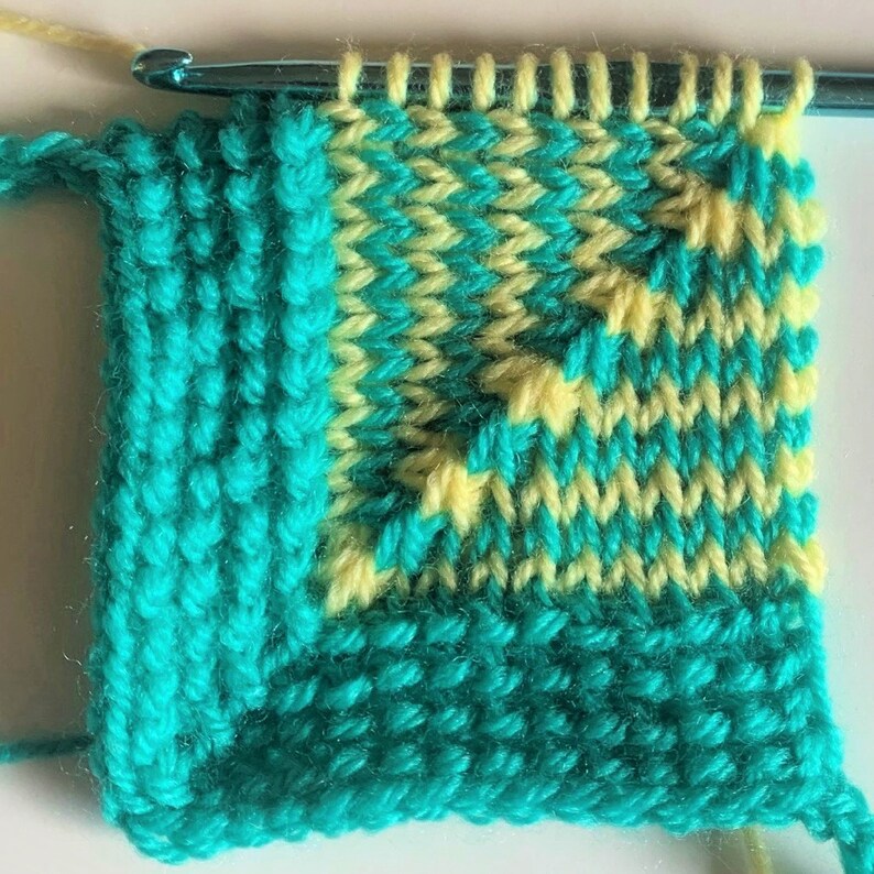Tunisian Crochet Pattern for Baby Blanket With Mitered Squares - Etsy