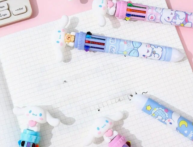 Cinamon Roll Sanrio Ballpoint 10 Color Pen Stationery| Back to School ...