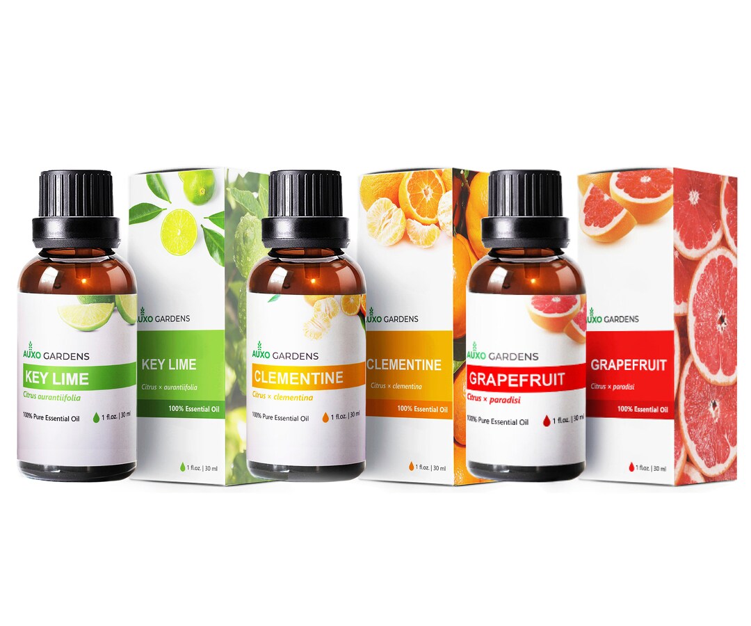 Citrus Essential Oil Set-pack of 3,large 1 Oz.(30ml), Pure Therapeutic ...