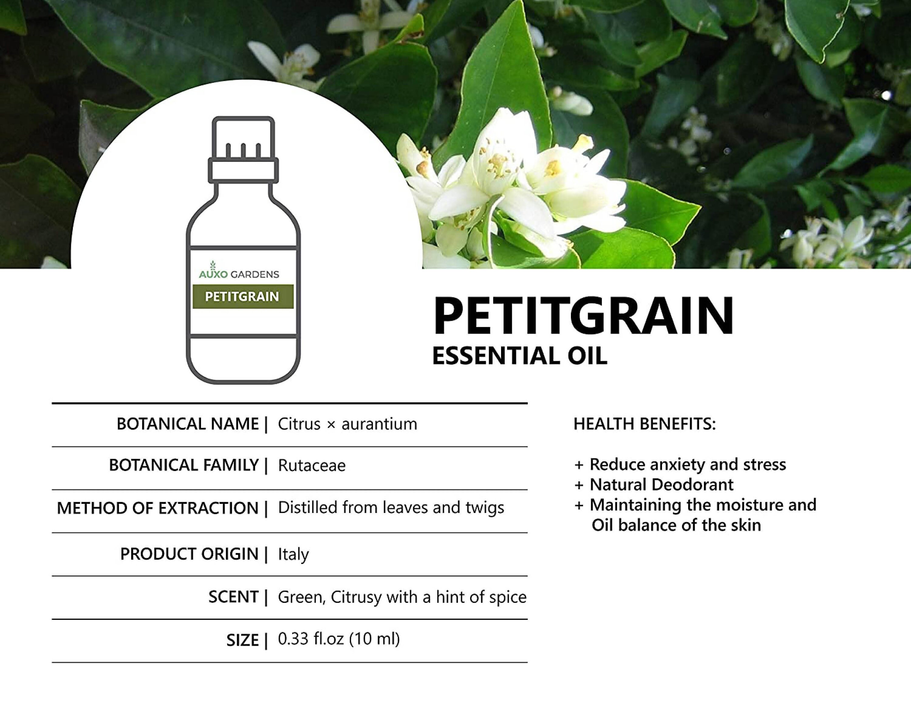 Citrus Essential Oils Set of 3 (10ml) -lemon, Sweet Orange, Petitgrain ...