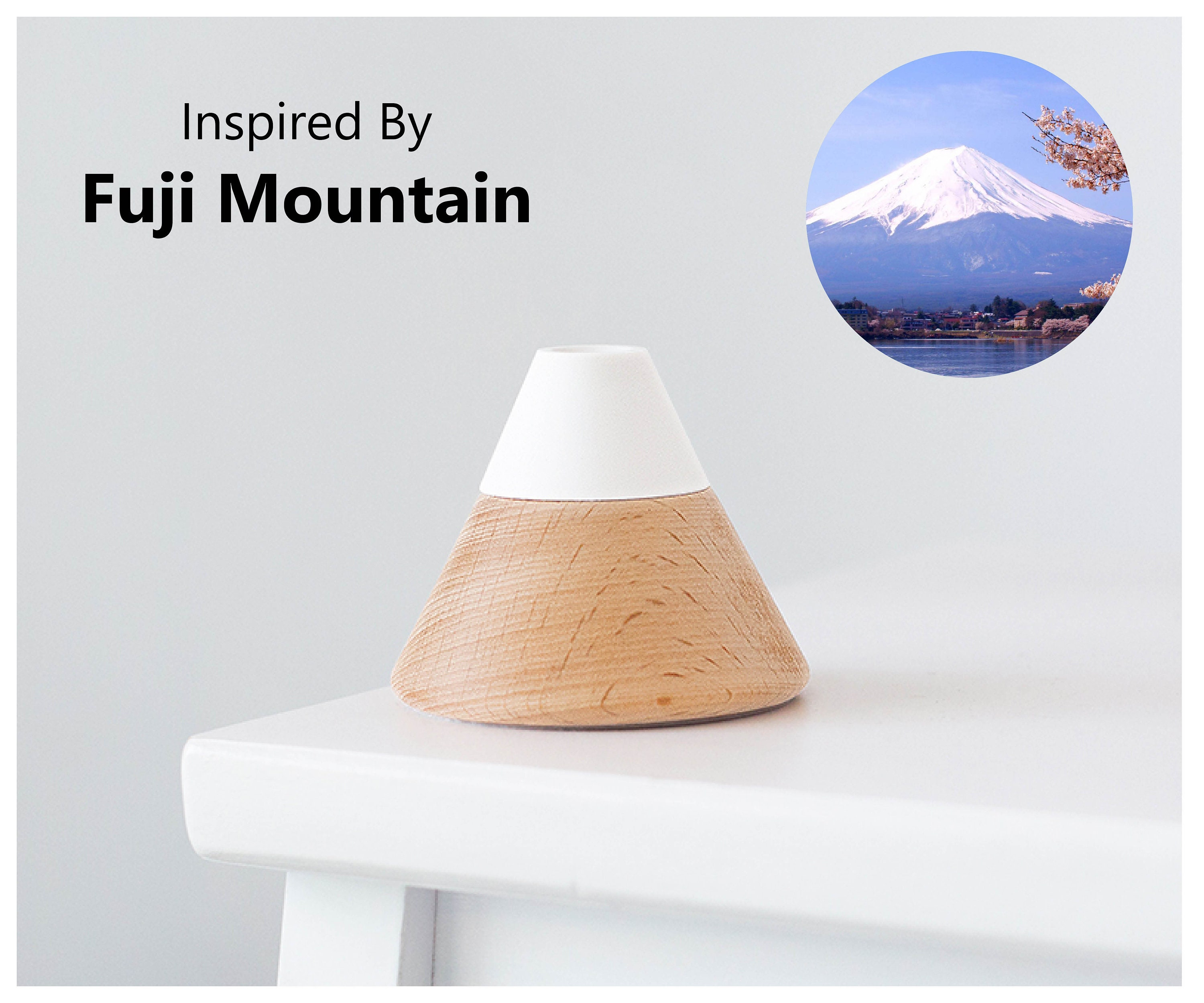 Little Fuji Ceramic Essential Oil Diffuser -cute Decoration for Desk ...