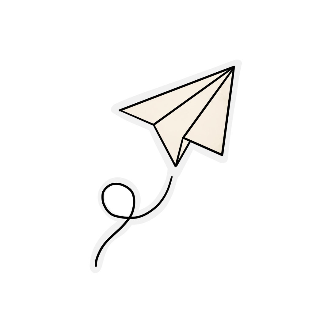 Paper Airplane Transparent Sticker | Clear Boots Sticker | Waterproof ...
